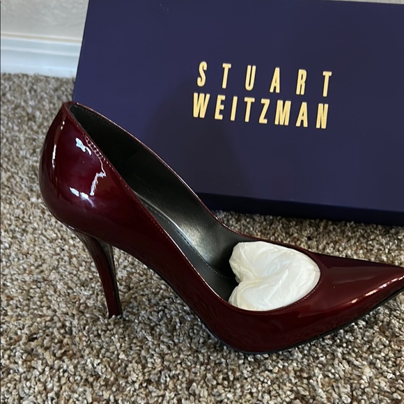 Stuart Weitzman | Shoes | Stuart Weitzman Red Patent Leather Heels ...